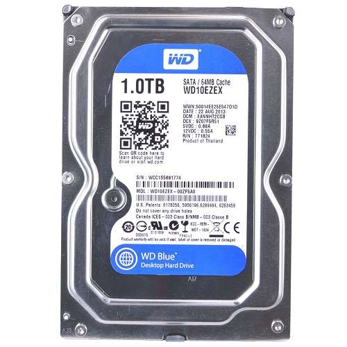 Western Digital Blue 1 Terabyte (1tb) Sata-600 7200rpm 64mb Harddrive ...